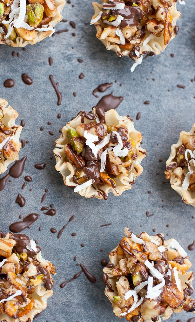 Chocolate Coconut No-Bake Baklava Bites - Peas and Crayons