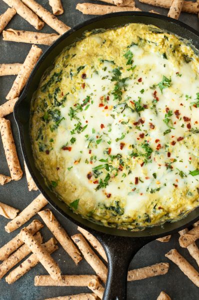Easy Cheesy Asparagus Spinach Dip Recipe - Peas and Crayons