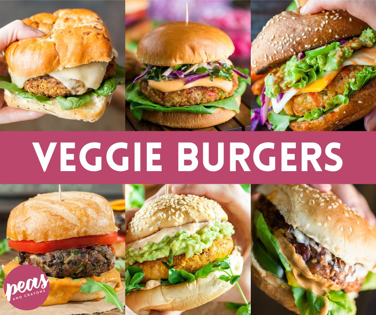 11 Epic Veggie Burger Recipes - Peas and Crayons