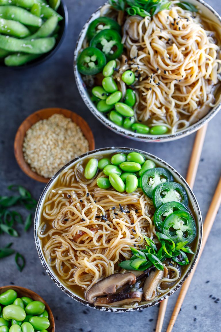 Instant Pot Ramen Bowls with Vegetarian and Vegan Toppings