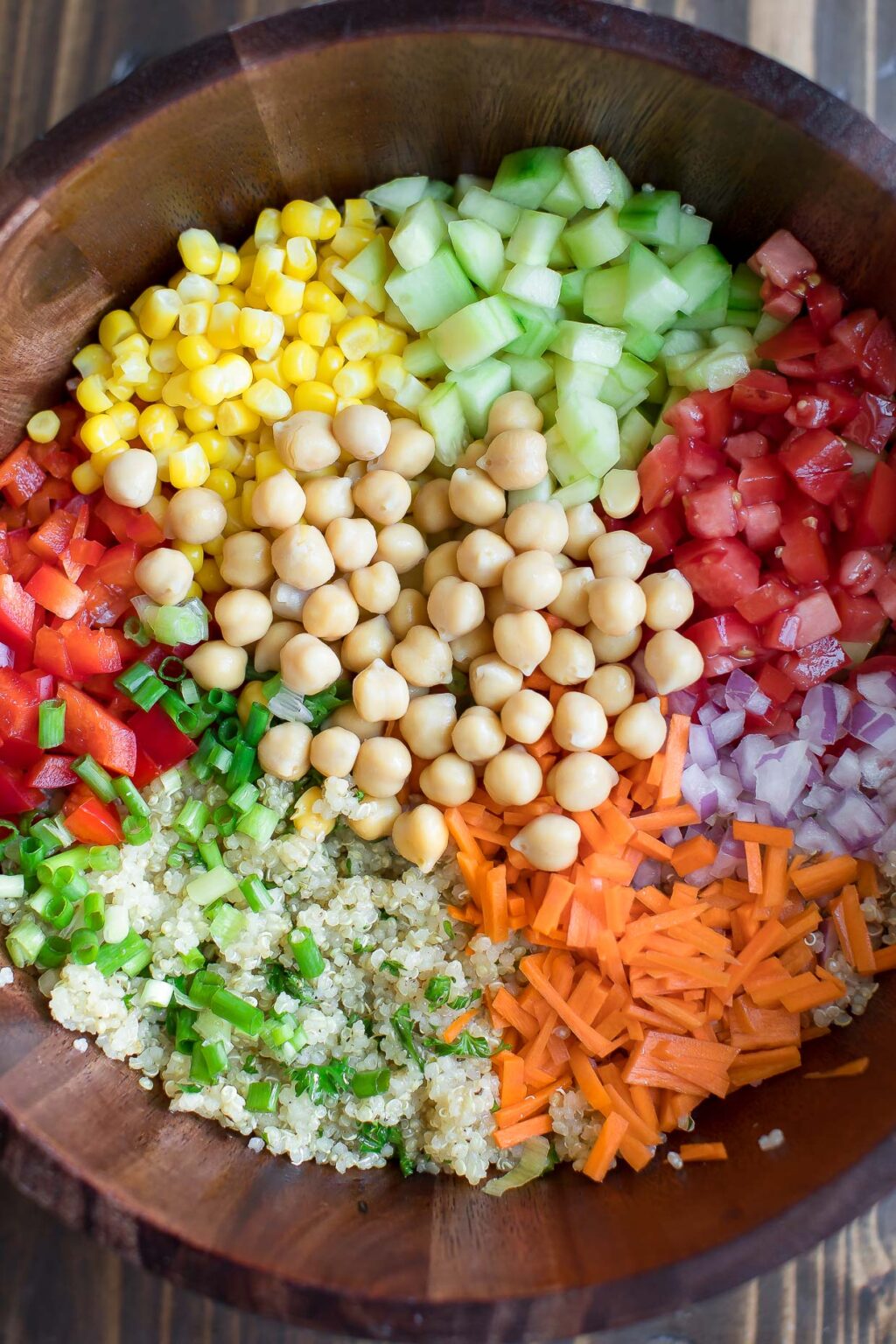 Rainbow Quinoa Salad - Vegan + Gluten-Free - Peas and Cerayons