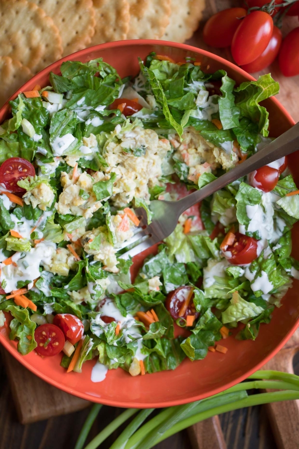 Mashed Chickpea Salad Recipe - Peas and Crayons
