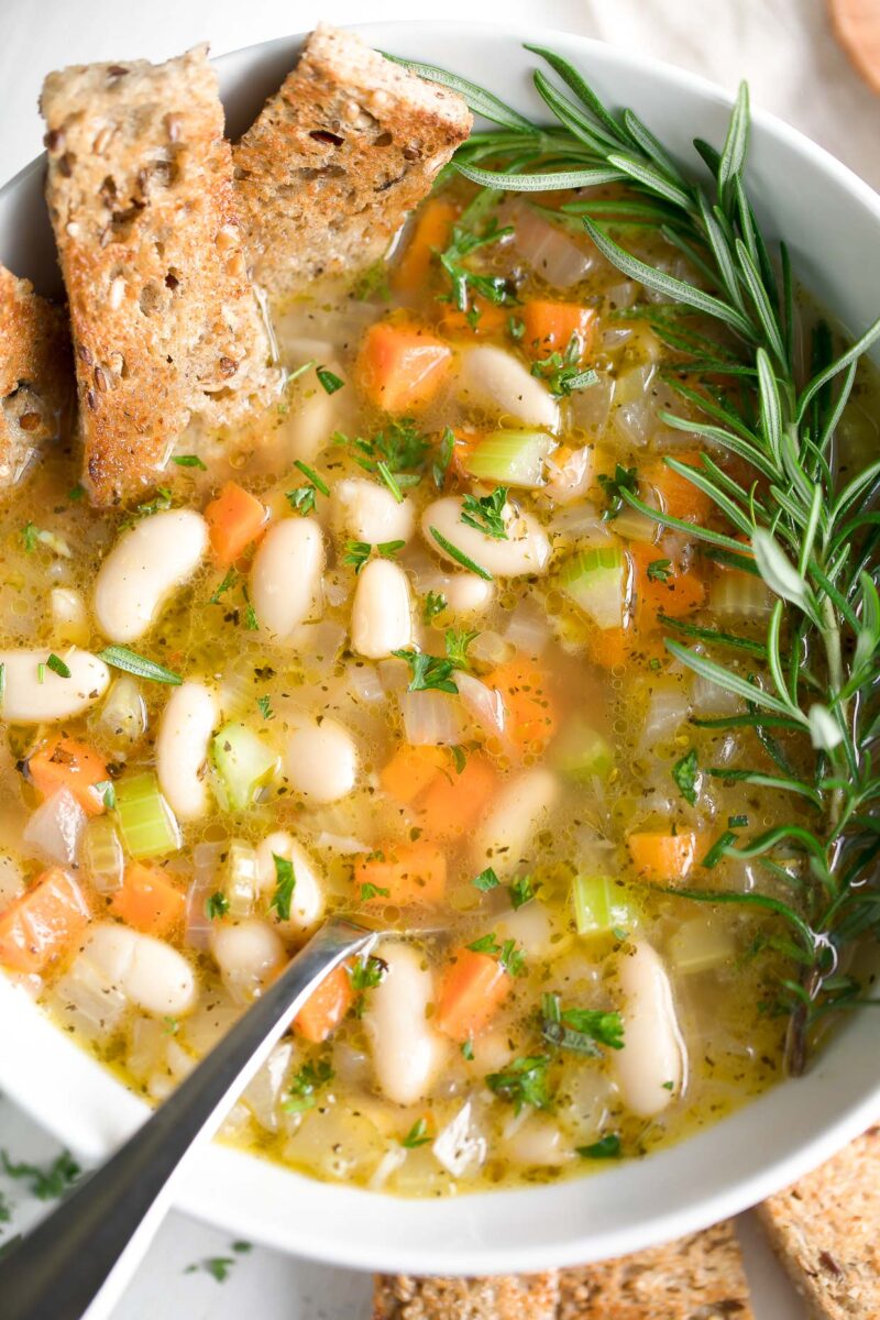 Mediterranean White Bean Soup Peas And Crayons