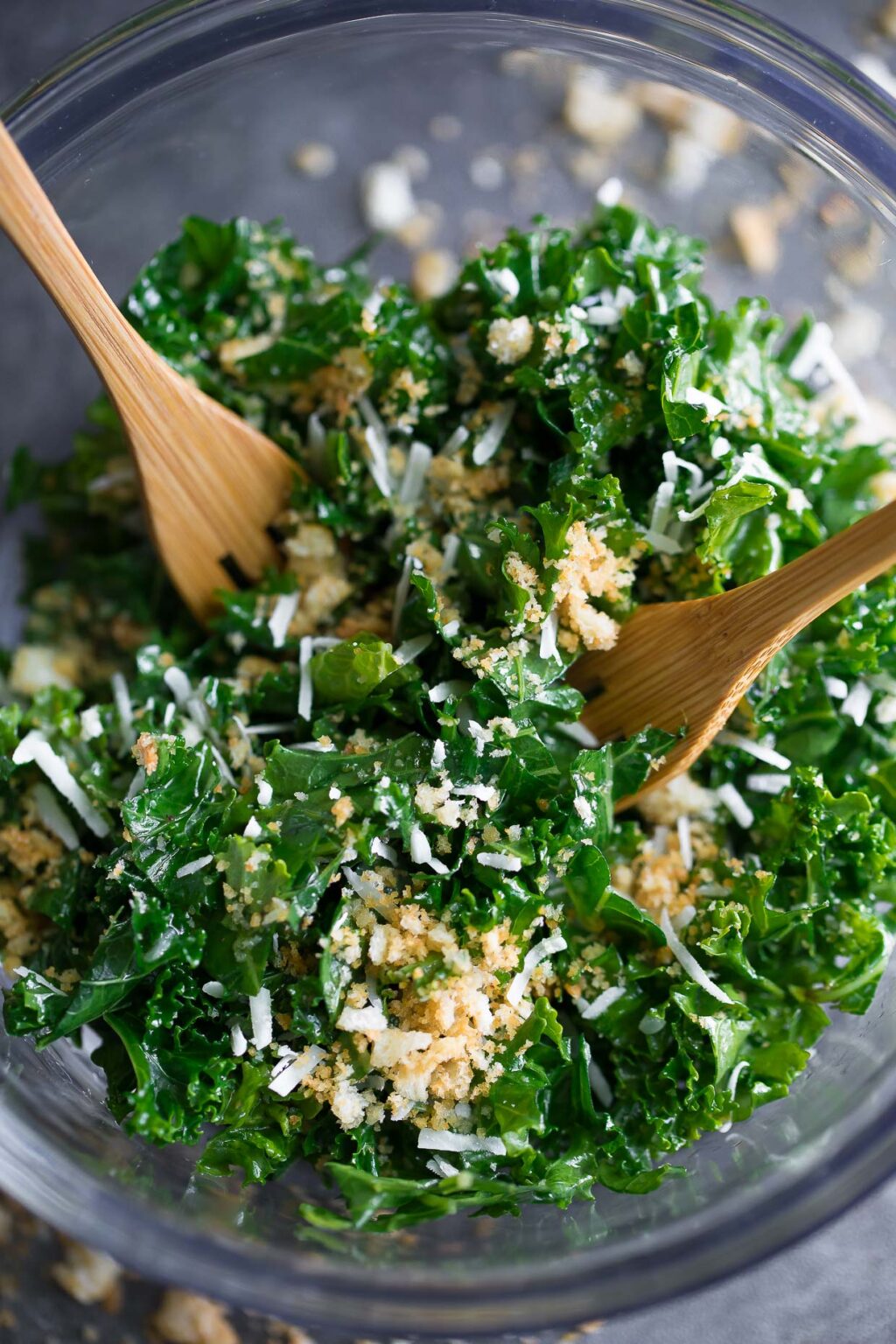 Lemon Parmesan Kale Salad - Peas and Crayons Blog