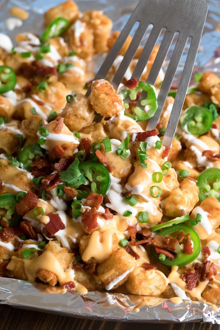 Tater Tot Nachos (Loaded Totchos) - Peas and Crayons