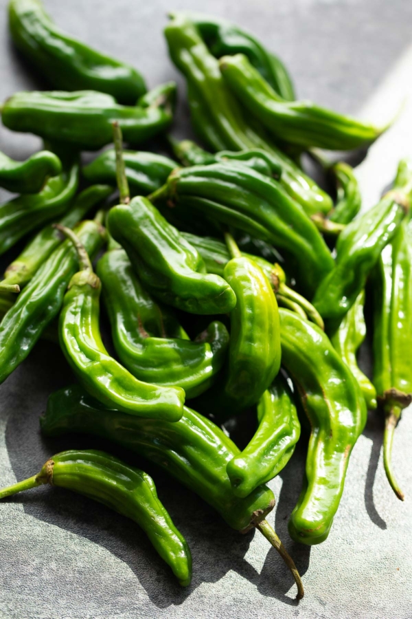 Blistered Shishito Peppers with Spicy Shishito Sauce