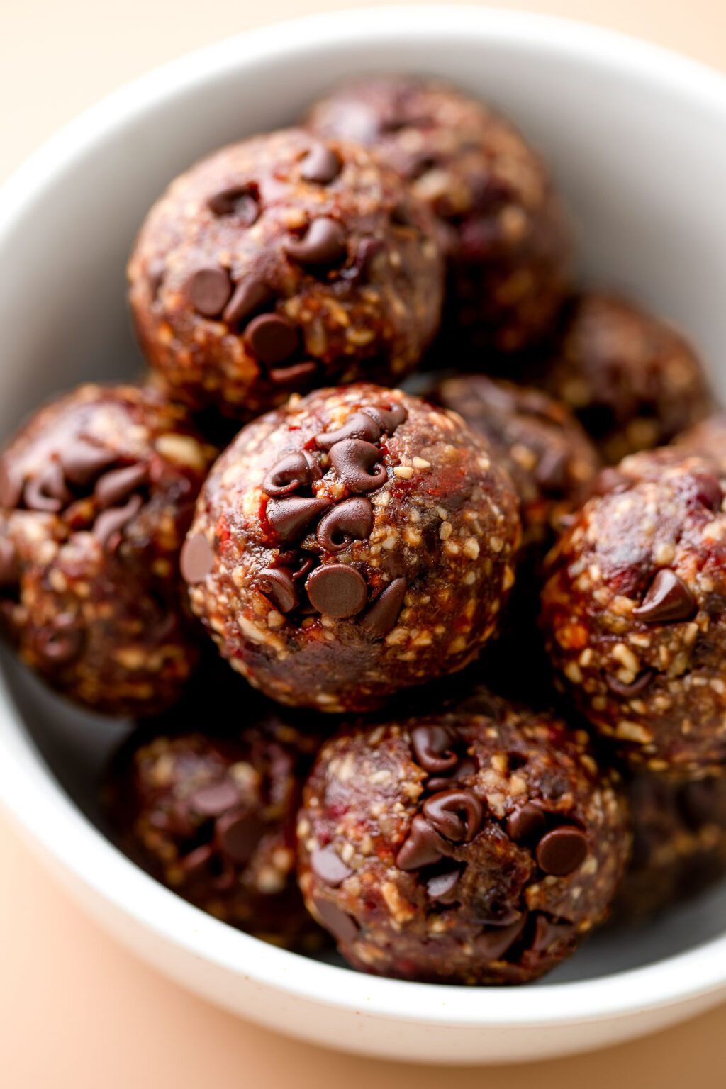 Chocolate Cherry Date Balls - Peas and Crayons