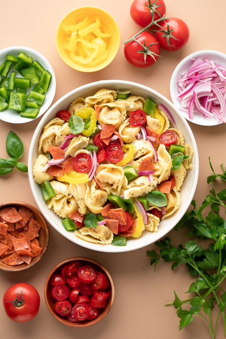 Italian Tortellini Pasta Salad - Peas and Crayons