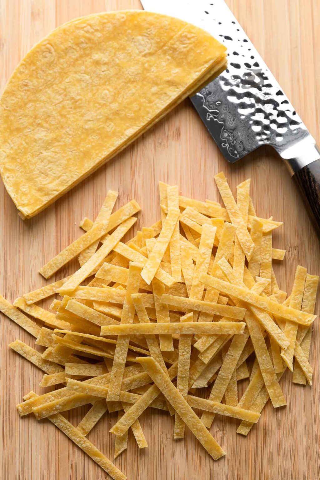 Crispy Homemade Tortilla Strips - Peas and Crayons