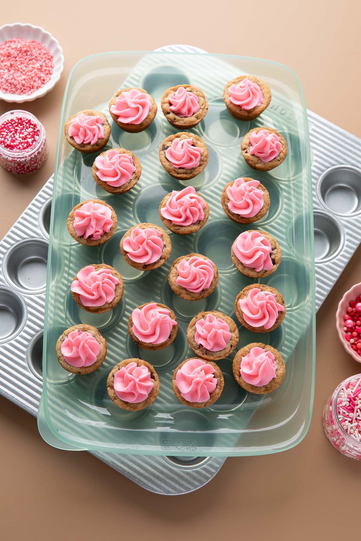 Mini Valentine Cookie Cups - Peas and Crayons