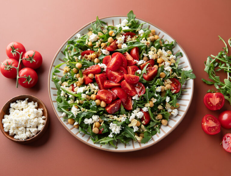 Tomato Arugula Salad - Peas and Crayons