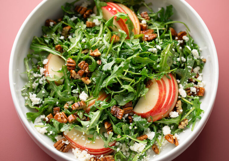 Apple Pecan Arugula Salad - Peas and Crayons