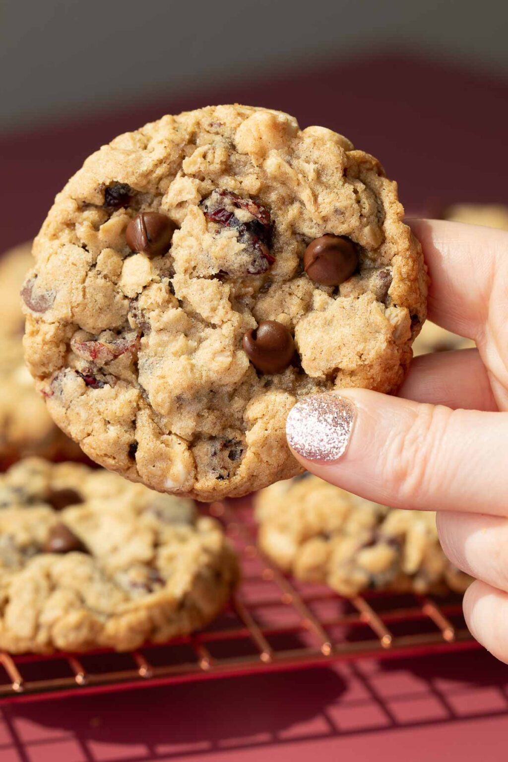 Oatmeal Cranberry Chocolate Chip Cookies - Peas and Crayons