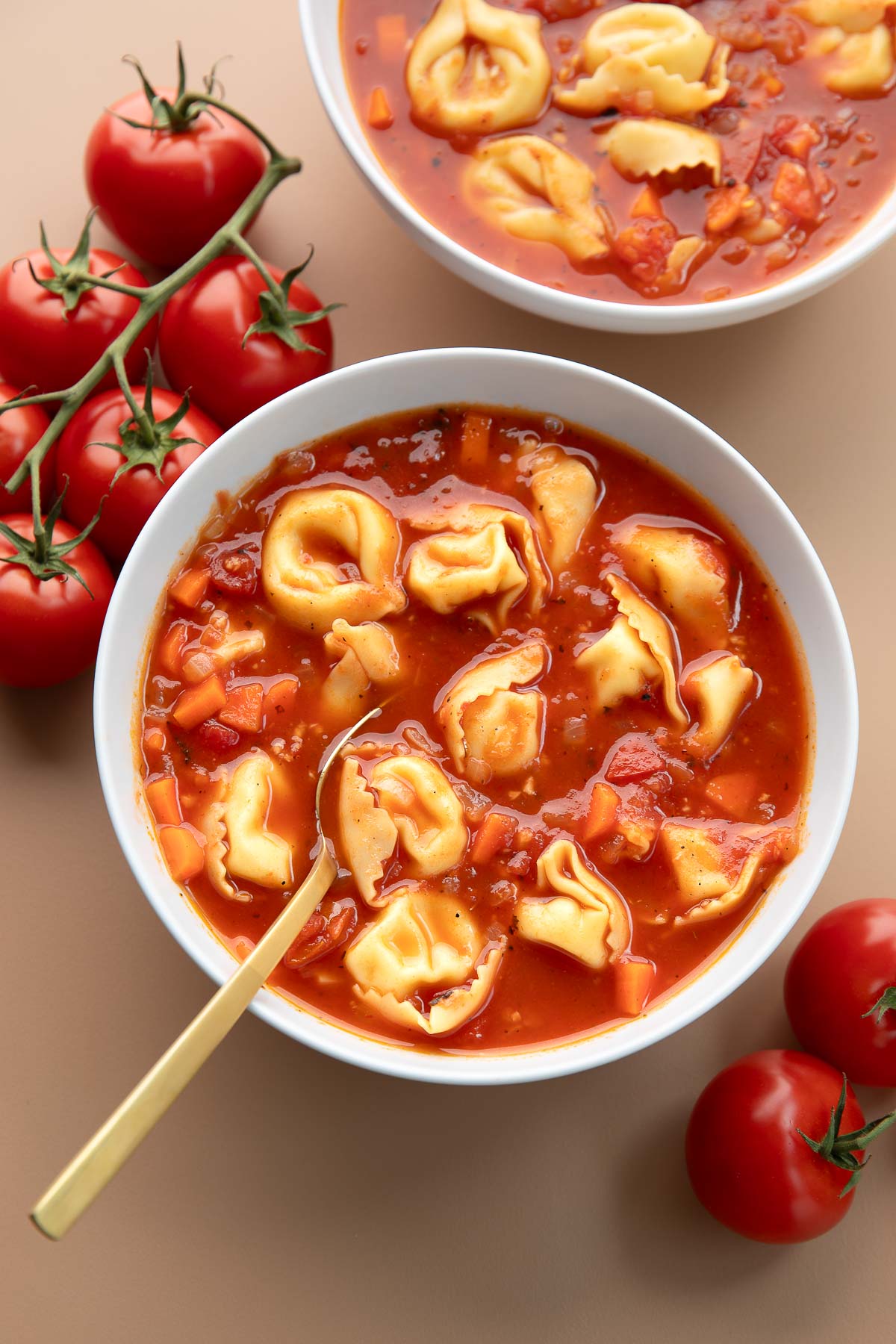 Tomato Basil Tortellini Soup - Peas and Crayons