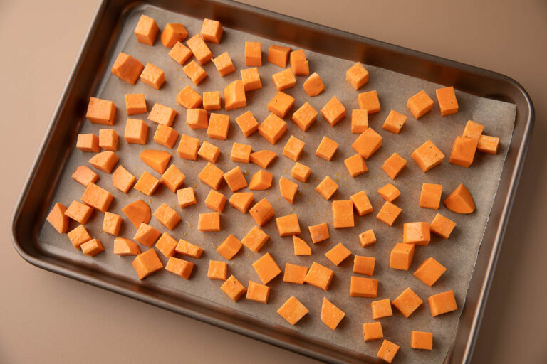 Roasted Sweet Potatoes with Cranberries and Honey - Peas and Crayons