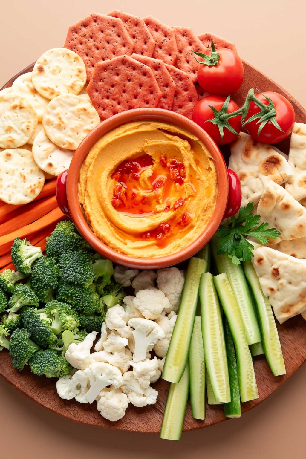 Spicy Sweet Potato Hummus - Peas and Crayons