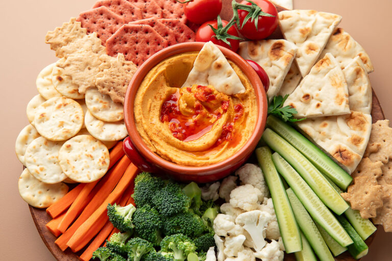 Spicy Sweet Potato Hummus - Peas and Crayons