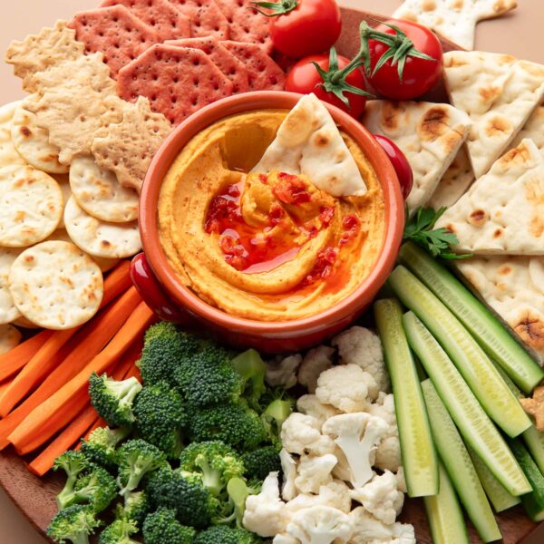 Spicy Sweet Potato Hummus - Peas and Crayons