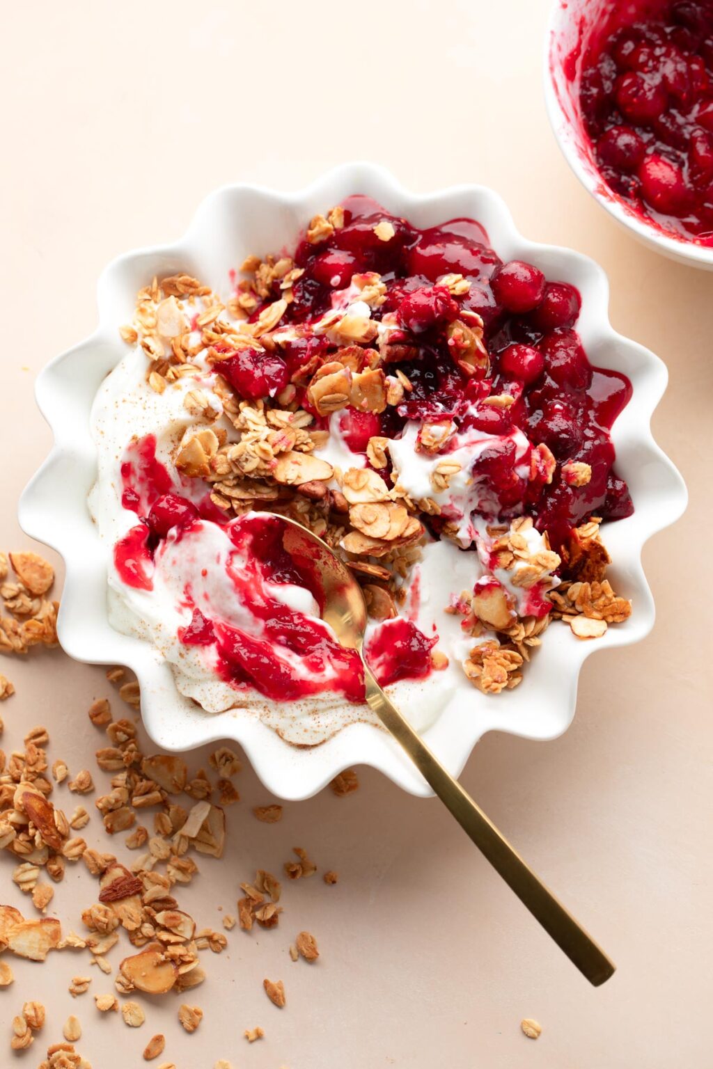 Cranberry Yogurt Bowl - Peas and Crayons