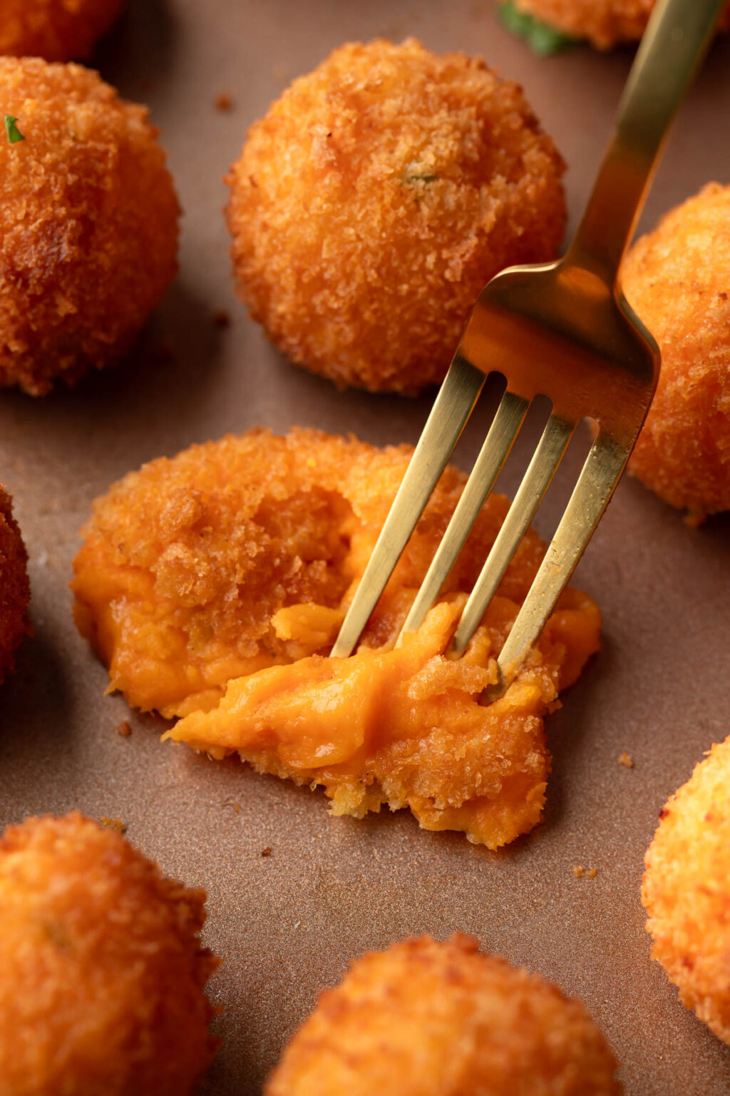 Fried Sweet Potato Balls - Peas and Crayons