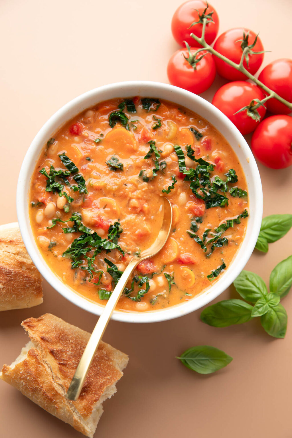 Tuscan Bean Soup With Parmesan and Kale - Peas and Crayons